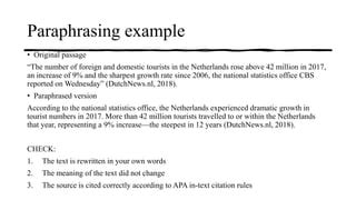 PARAPHRASING AND SUMMARIZING Pptx