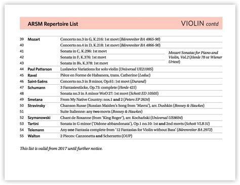 英皇arsm文凭考试指定乐曲