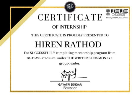 Hiren Rathod On Linkedin Internship Intern Opportunity Project