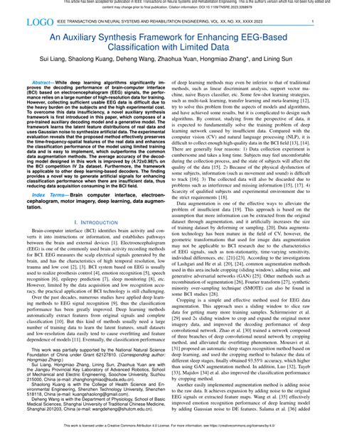Pdf An Auxiliary Synthesis Framework For Enhancing Eeg Based