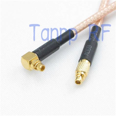 6in Mmcx Male To Male Plug Right Angle Rf Adapter Connector 15cm