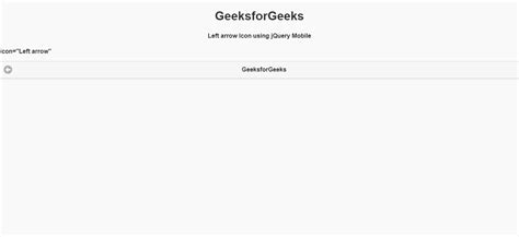 如何使用 Jquery Mobile 创建左箭头图标？ 码农参考