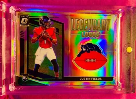 Justin Fields 🏈 Holo 🏈 Scheda Rifrattore🔥rara🔥ssp🔥acciaieri 🔥invest🔥mvp