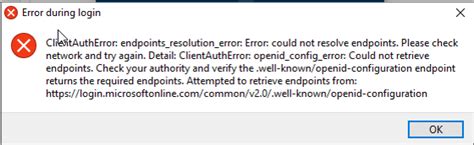 Authentication Error In Msal · Issue 2350 · Azurebatchexplorer · Github