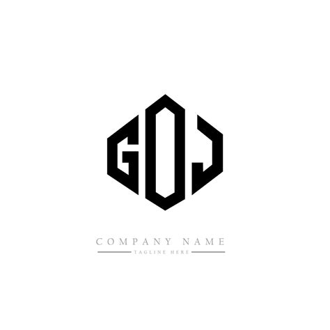 Diseño De Logotipo De Letra Goj Con Forma De Polígono Diseño De