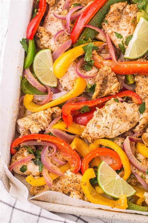 Chicken Sheet Pan Fajitas Foxes Love Lemons