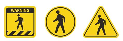 Pedestrian Crossing Symbol Sign Isolate On White Vector Image