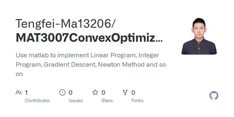 Github Tengfei Ma13206mat3007convexoptimization Use Matlab To