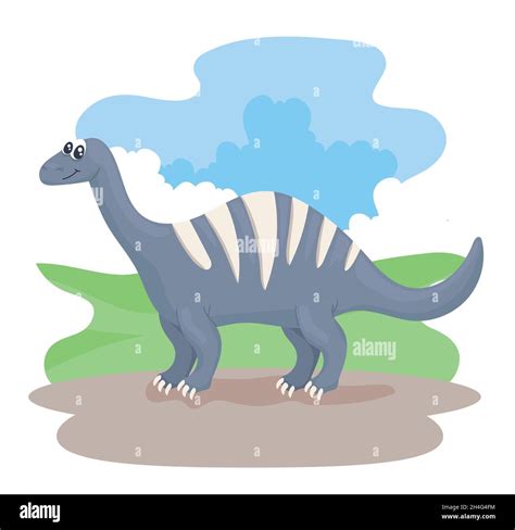 Cute Andesaurus Character Scene Stock Vector Image And Art Alamy