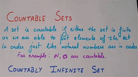 Countable Sets Countably Infinite Sets And Uncountable Sets