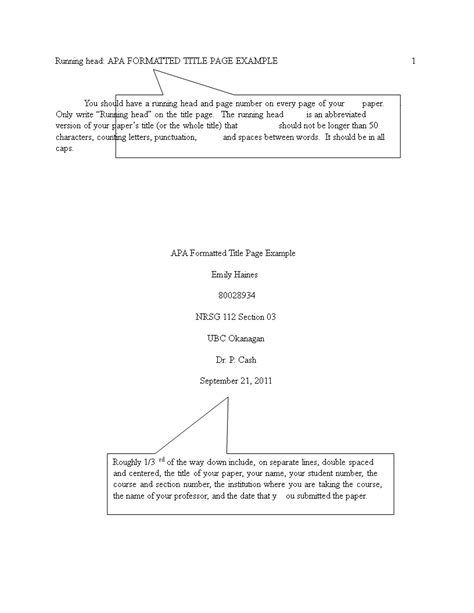 Example Apa Title Page