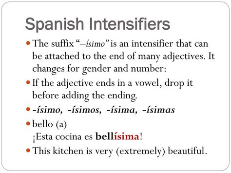 Ppt Spanish Intensifiers Powerpoint Presentation Free Download Id