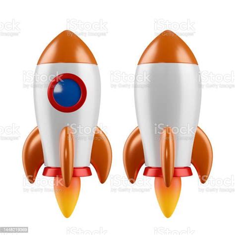 다른 각도에서 벡터 만화 로켓입니다 3d 우주선 그림입니다 3차원 형태에 대한 스톡 벡터 아트 및 기타 이미지 3차원 형태 로켓 미사일 Istock