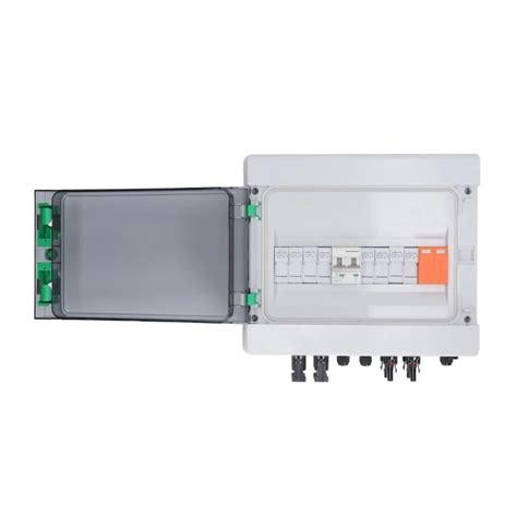 Mxzzand Boîte de combinaison PV Boîte de combinaison solaire étanche à cordes avec fusible