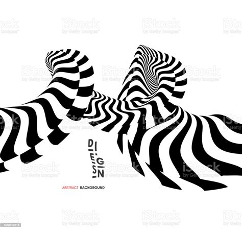 흑인과 백인 디자인입니다 착시와 패턴입니다 추상적인 3d 기하학적 배경입니다 벡터 일러스트입니다 0명에 대한 스톡 벡터 아트 및 기타 이미지 Istock