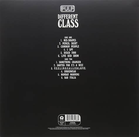 Classic Rock Covers Database Pulp Different Class 1995
