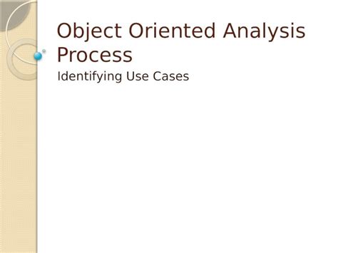 Pptx Object Oriented Analysis Process Dokumentips