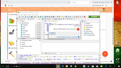 Duplicate Column Name Esesx Cfxre Community