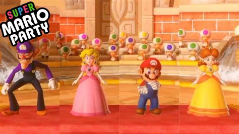 Super Mario Party Mariothon Minigames Luigi Vs Peach Vs Mario Vs