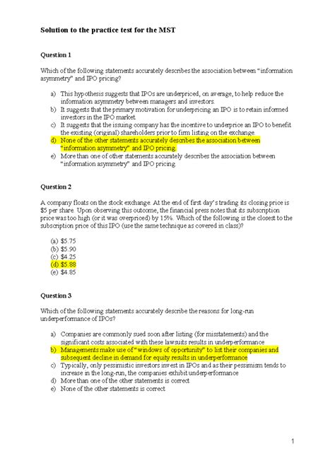 mst practice test answers s1 2023 solution to the practice test for
