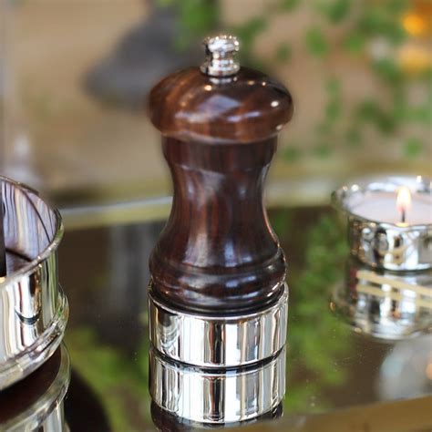 Silver And Rosewood Pepper Grinder Hersey And Son Silversmiths
