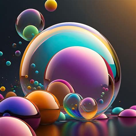 Premium Ai Image Abstract Bubbles