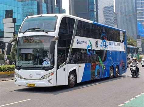 Double Decker Tourist Bus With 2018 Asian Para Games Sticker In Bus