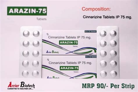 Cinnarizine 75mg Tablet All India At Rs 900 Stripe Cinnarizine Tablet