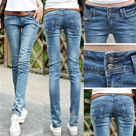 2018 Fashion Sexy Pencil Pants Slim Fit Spring Summer Jeans Woman Low