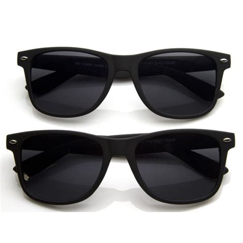 Retro Soft Rubberized Horned Rim Sunglasses 8698 2 Pack Zerouv