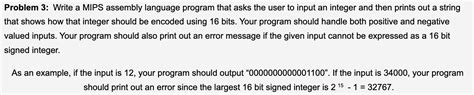 Solved Problem 3 Write A MIPS Assembly Language Program Chegg