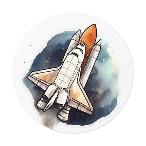 Space Shuttle Sticker Spaceship Sticker Sticker For Laptop Sticker