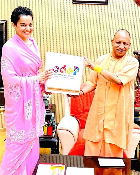 Kangana Ranaut Humbled Honoured On Meeting Up Cm Yogi Adityanath