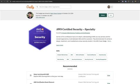Bạch Doãn Vương On Linkedin Aws Awscertified Scs Security