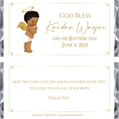 Baptism Candy Wrappers Announce It