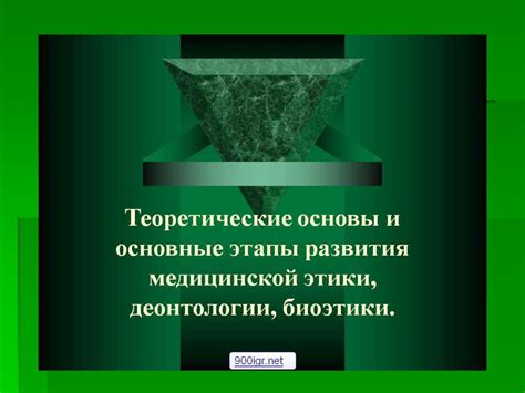 Теоретические основы и основные этапы развития медицинской этики