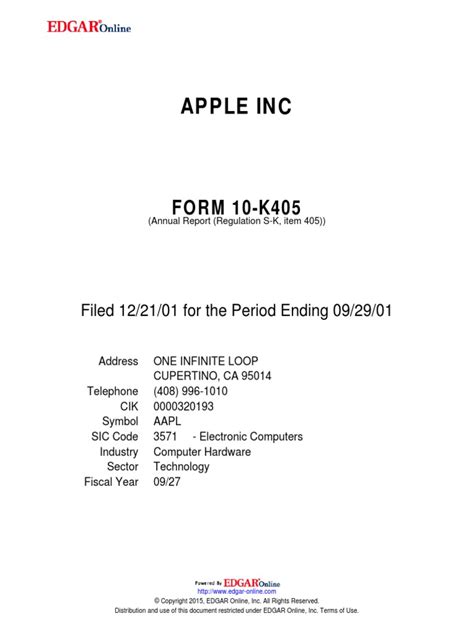Apple Annual Report 2001 Pdf