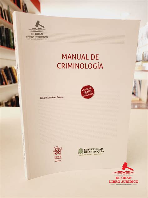 Manual De Criminologia LibrerÍa El Gran Libro JurÍdico