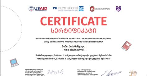 პორტფოლიო Usaid ის სამოქალაქო განათლების პროგრამა