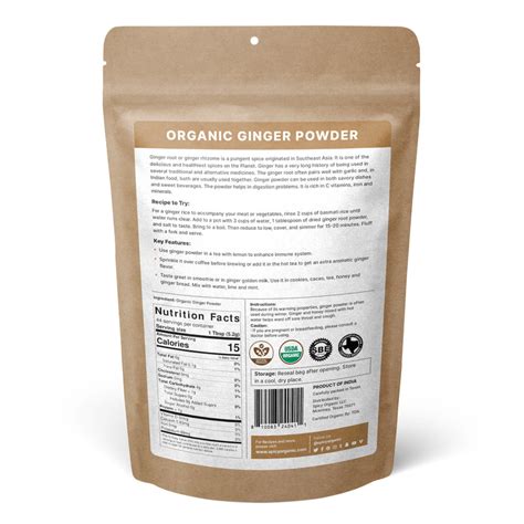 Organic Raw Ginger Powder Spicy Organic