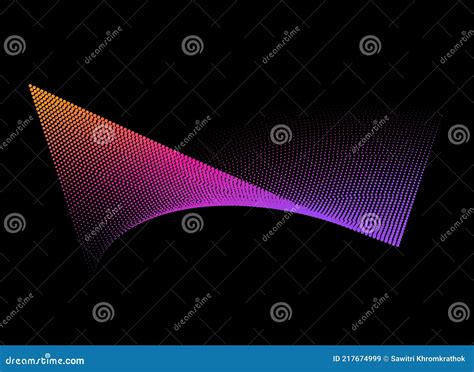Vector Abstract Halftone Dots Background With Dynamic Waves Colorful Comic Stock Vector