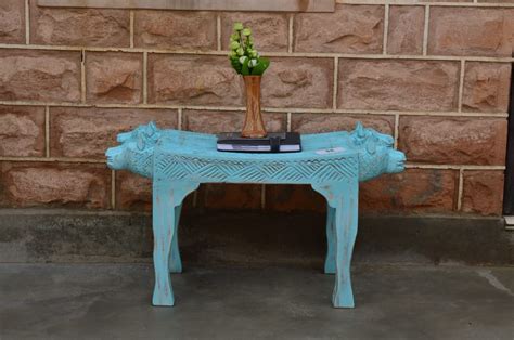 Wooden Vintage Lion Face Center Tabe Side Table Bed Side Hand Made