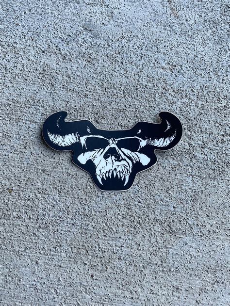 Danzig Crystar Skull Sticker Samhain Misfits Macabre Goth Decor