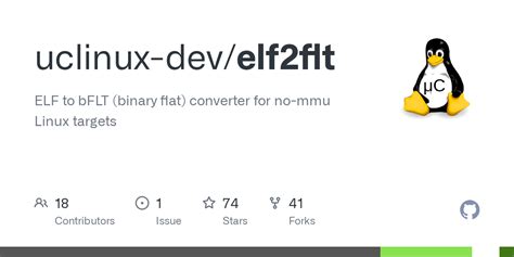 Github Uclinux Develf2flt Elf To Bflt Binary Flat Converter For