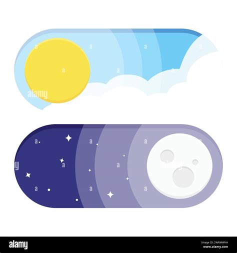 Day And Night Mode Switch Isolated On White Background Light Or Dark