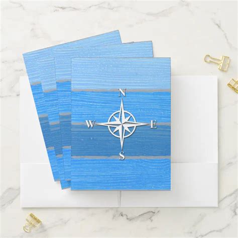 Nautical Themed Design Pocket Folder Zazzle