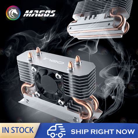 알루미늄 컴퓨터 M2 Ssd 방열판 M2 2280 Nvme 방열 Pwm 냉각 팬 쿨러 이중 구리 히트 파이프 라디에이터