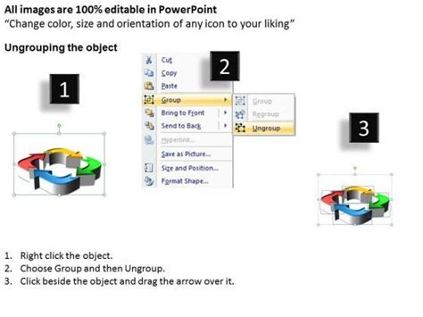 Ppt D Arrows Symbol Operations Management PowerPoint Templates