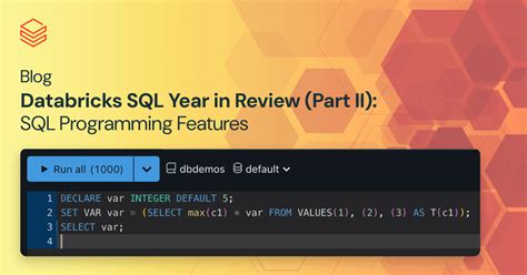 Databricks Sql Year In Review Part Ii Sql Programming Features