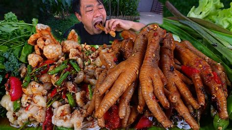 ตำซั่วเล็บมือนางตีนไก่ รสจัดๆแซ่บๆ ลำคึขนาดครับ เมนูโปรดต้อมซ่า เลยเน้อ